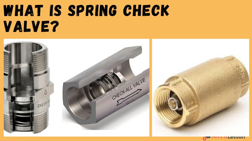 What is Spring Check Valve, Functions, Uses, & How it Work? - ML